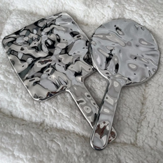 Electroplated Handheld Square Makeup Mirror Vanity Cosmetic Mirror ...