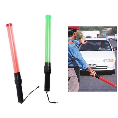 54cm Signal LED Traffic Safety Wand Baton Road Control Warning Light ...