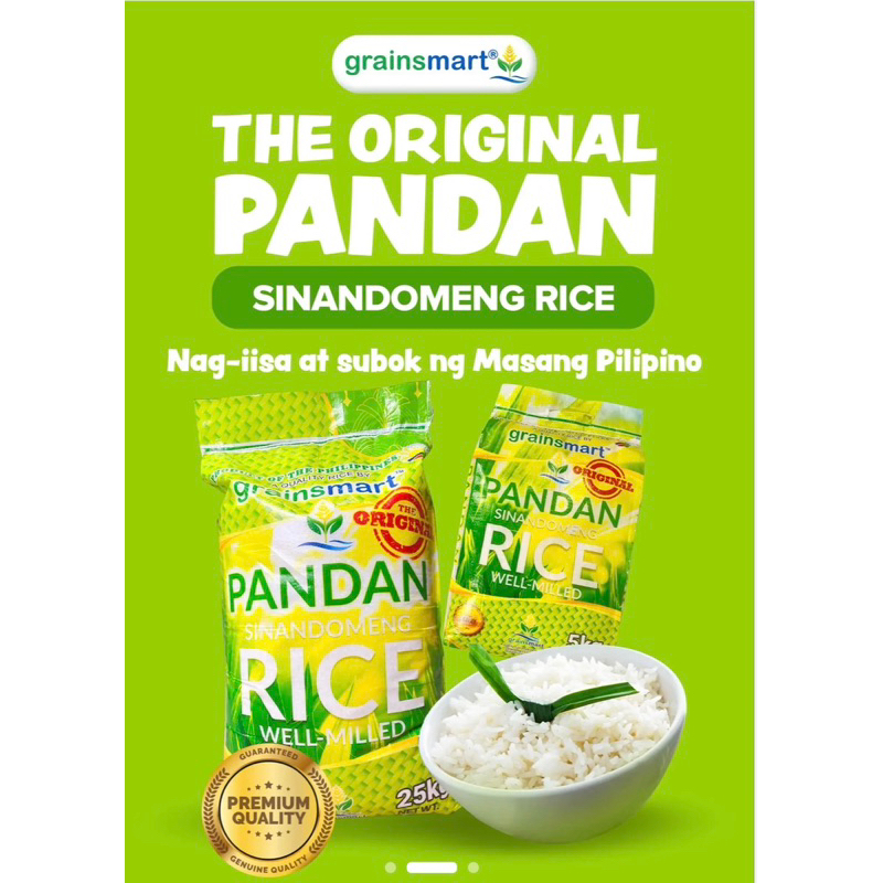 Grainsmart Original Pandan Sinandomeng whole grain 25kg | Shopee ...