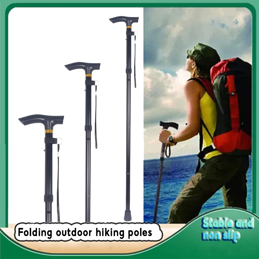 Stick Foldable Trekking Poles Walking Sticks Anti Shock Telescopic ...