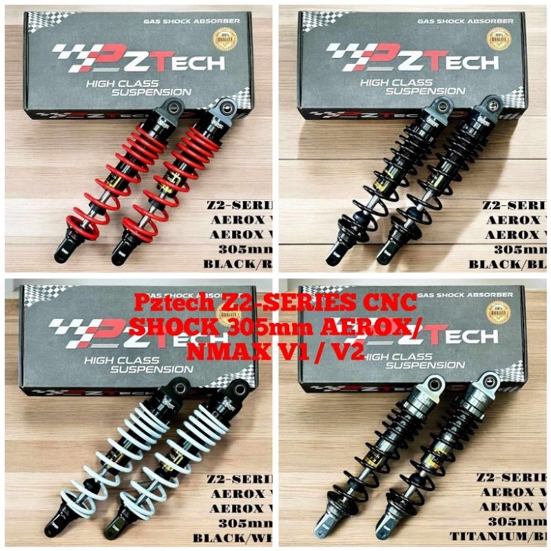 Pztech Z2-SERIES CNC SHOCK 305mm AEROX/NMAX V1 / V2 | Shopee Philippines