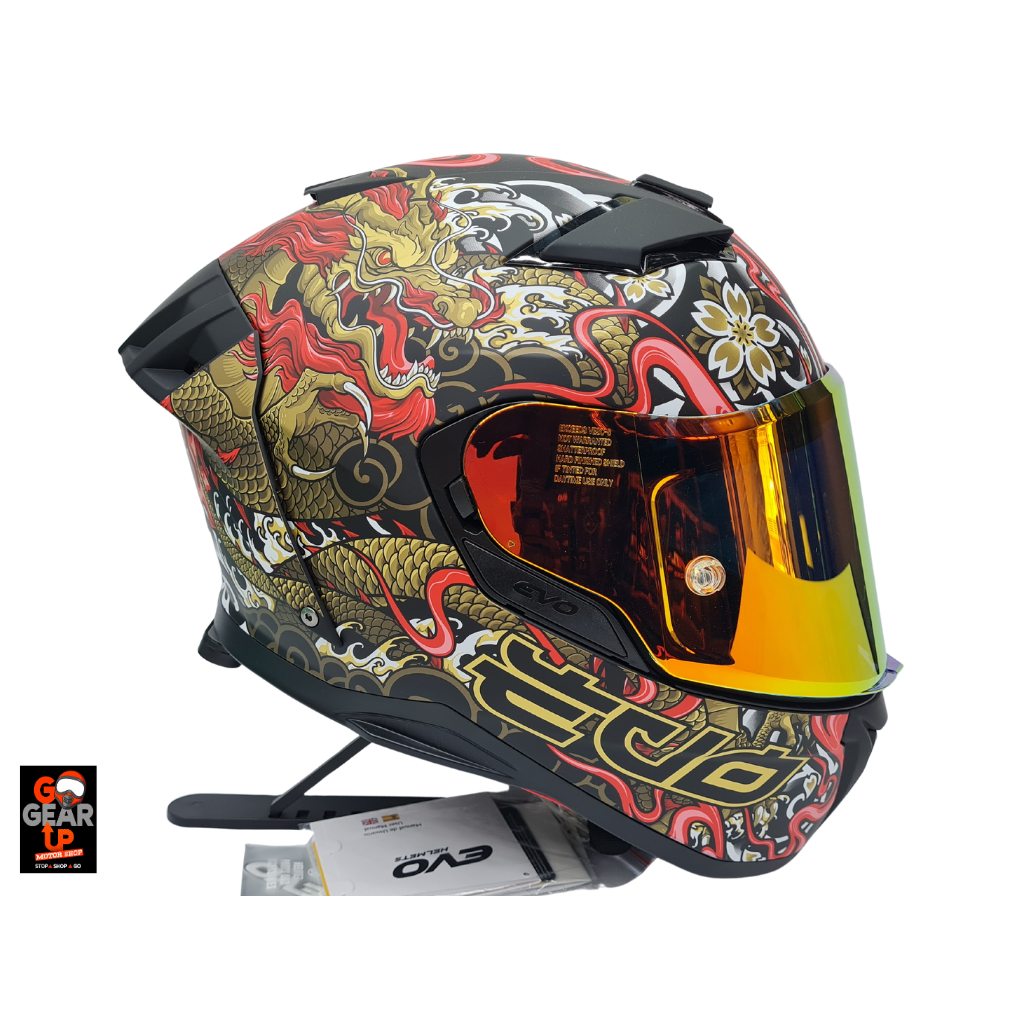 EVO XT-300 Yakuza Dual Visor Full Face Helmet Motorcycle With Free ...