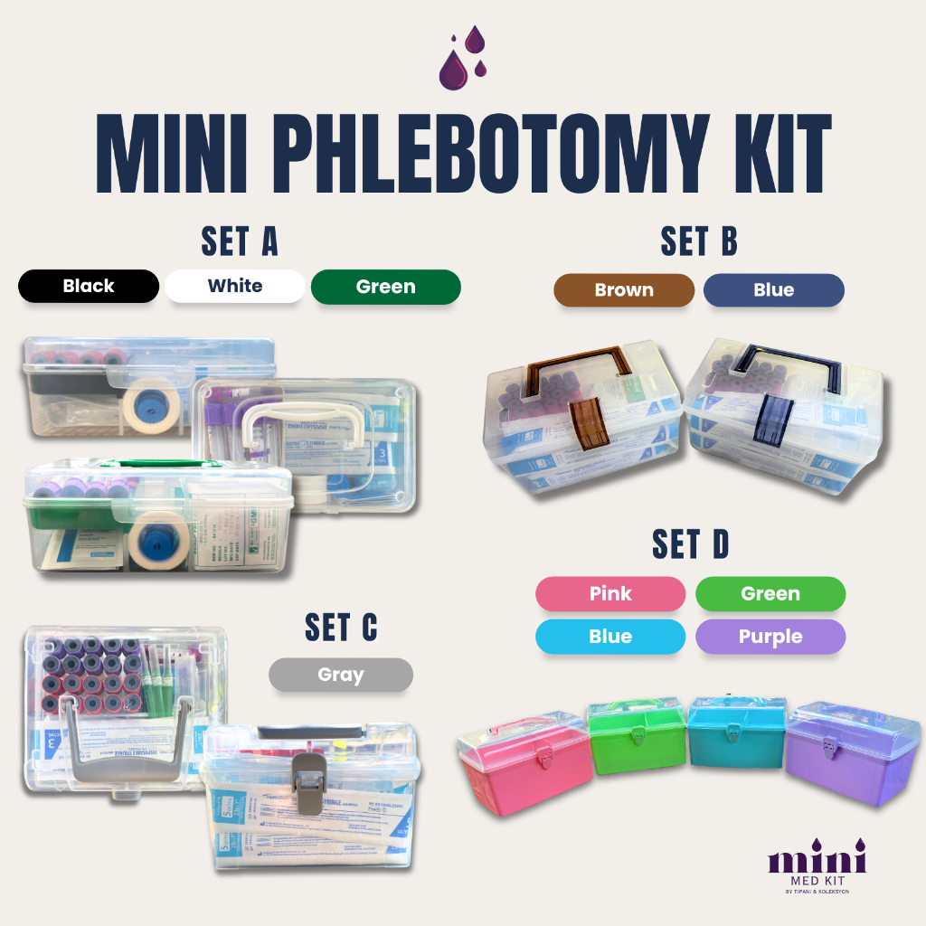 Mini MedKit / Phlebotomy Kit / Tackle Box with Complete Set for MedTech ...