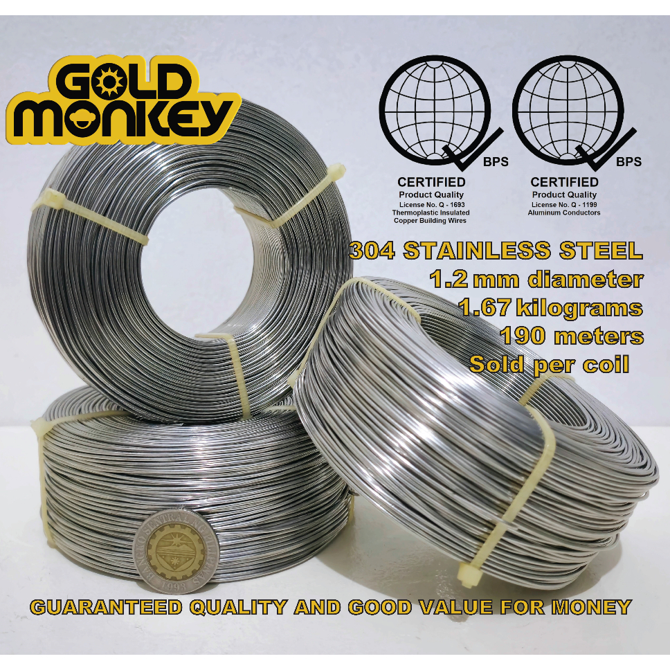Stainless Alambre Tie Wire 100% Pure SS304 (190 meters, 1.2mm diameter ...