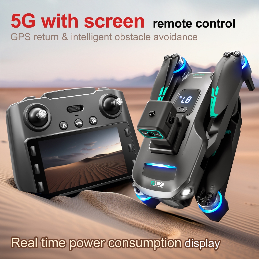 Drone 5.5 pulgada screen remote control, GPS Return, matalinong pag ...