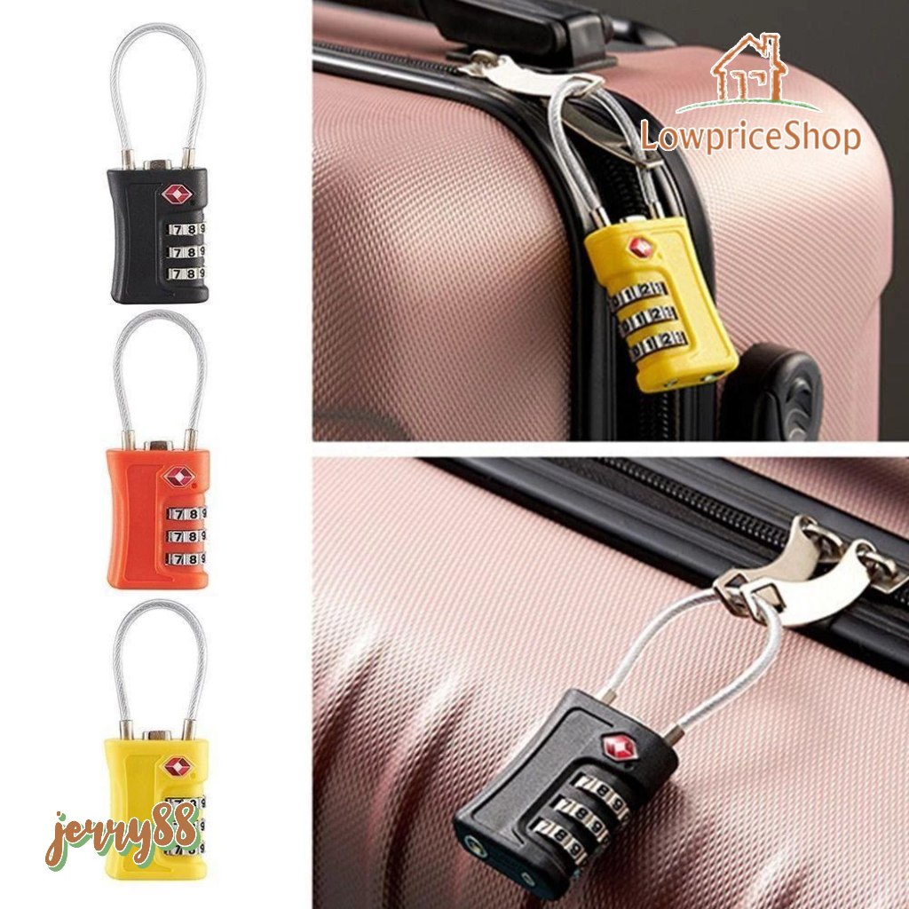JERRY88 3 Digit Combination Padlock TSA Customs Password Lock Anti ...