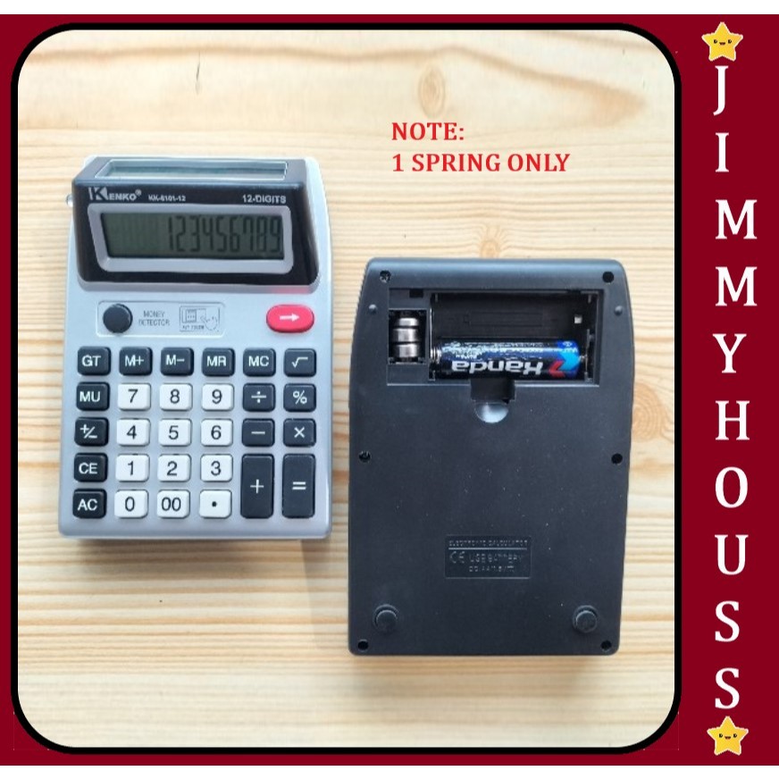 Electronic Calculator Dual Display with Money Detector 12 DIGITS FREE ...