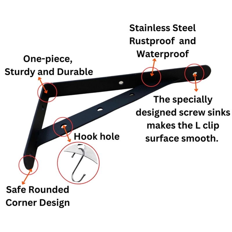 Wall Bracket Angle Bracket Heavy Duty Shelf Bracket Wall Triangle ...