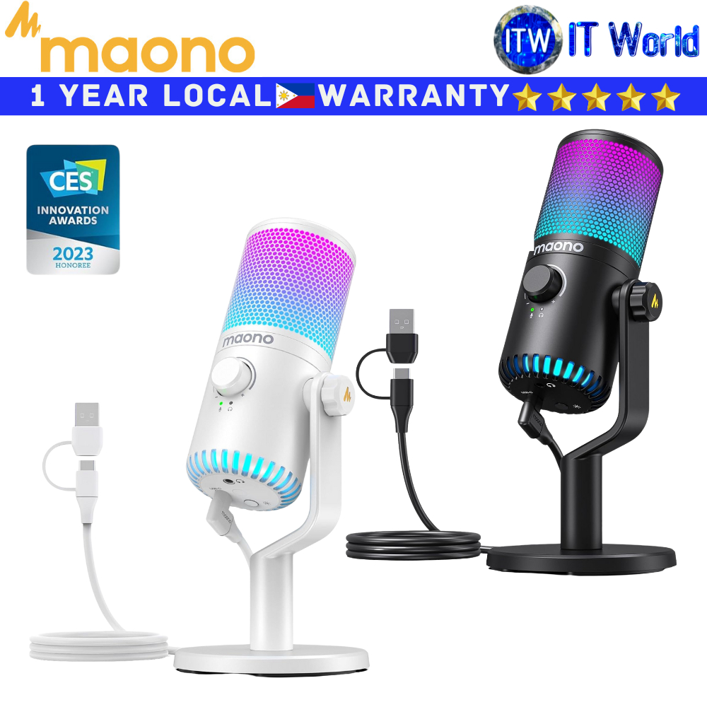 Itw | Maono Wired Gaming Microphone DM30 RGB Programmable USB Condenser (Black | White) | Shopee ...