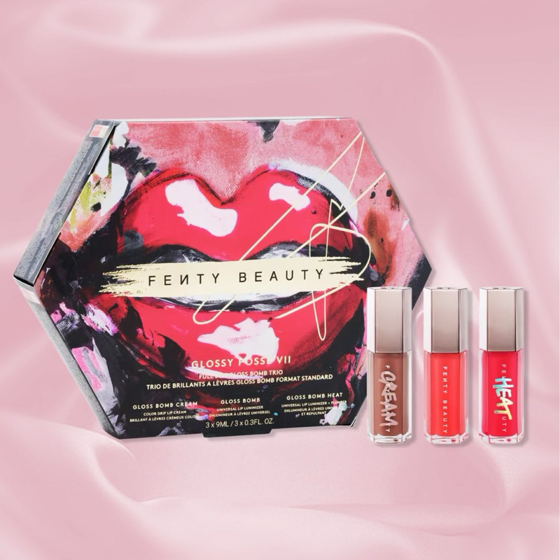 FENTY BEAUTY by Rihanna Glossy Posse Vii Full-Size Gloss Bomb Trio ...