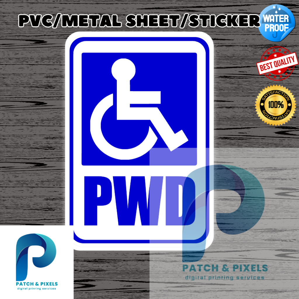 Patch and Pixels PWD Signage PVC/Sticker/Metal Sheet | Shopee Philippines
