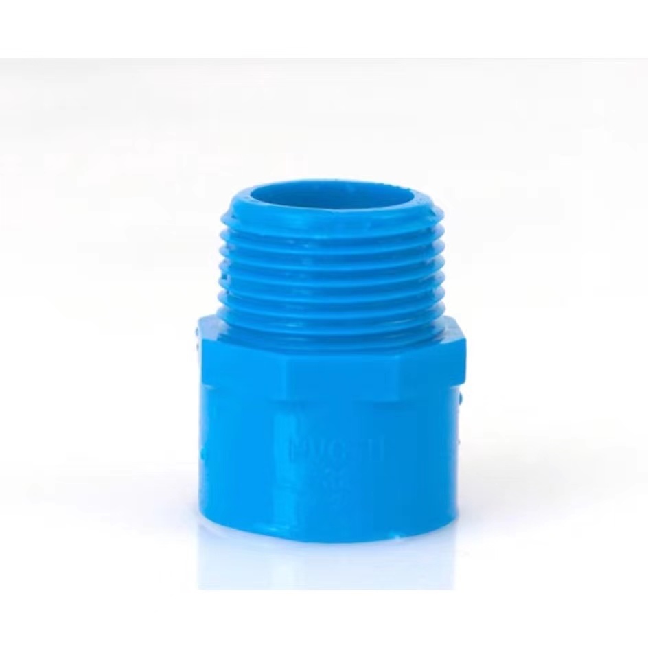 pvc blue fittings male coupling pipe male adaptor 1/2 3/4 1inch ...