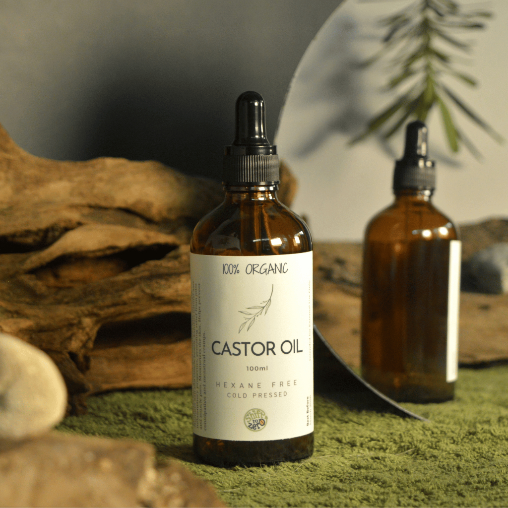 Organic Castor Oil Cold Pressed HEXANE FREE Glass Botlle (For Hair and ...
