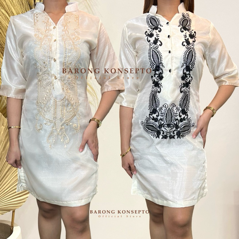 Filipiniana 3/4 MARIAN DRESS - Modern Filipiniana Design | Shopee ...