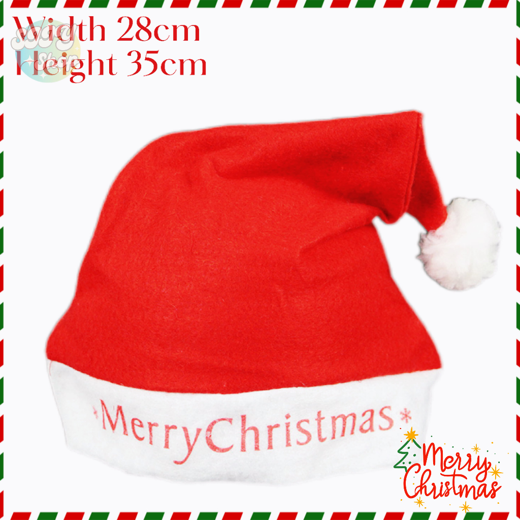 3PC Christmas Santa Claus Velvet Hat Red Holiday Party Hat for Adults ...