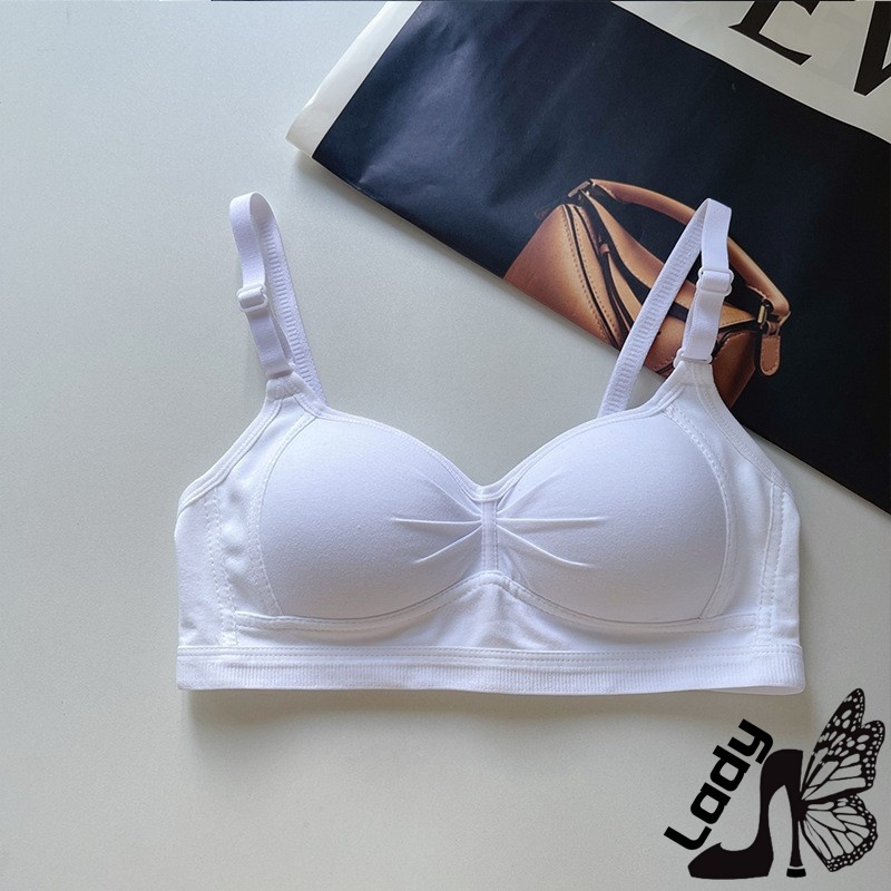 LADY Student New Crescent Smooth Seamless Wireless Small Chest Push-Up ...