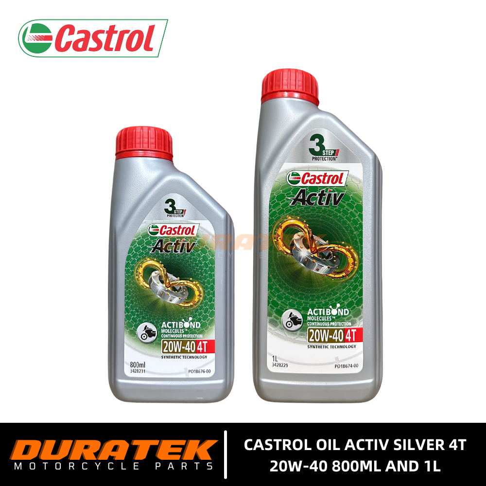 Castrol Oil Activ Silver 4T 20W-40 800ml and 1L | Shopee Philippines