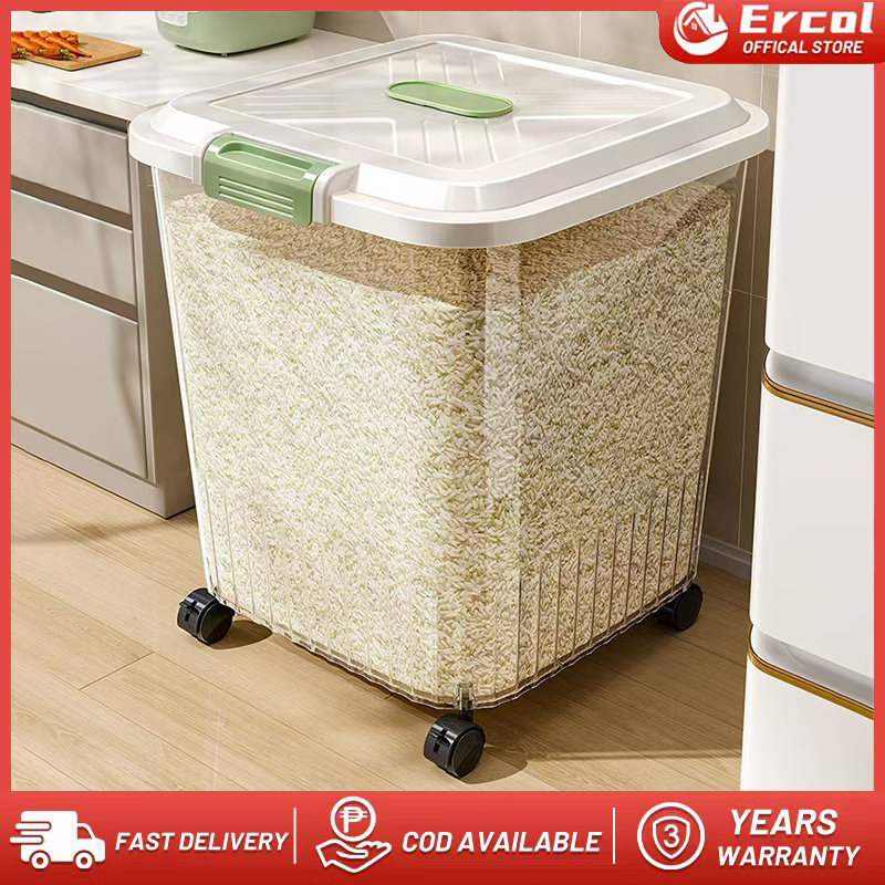 25Kg Rice dispenser Moisture and insect prevention rice container Food ...