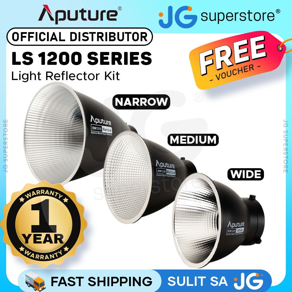 Aputure LS 1200 Reflector Kit Bowens Mount Medium Wide Narrow for LS ...