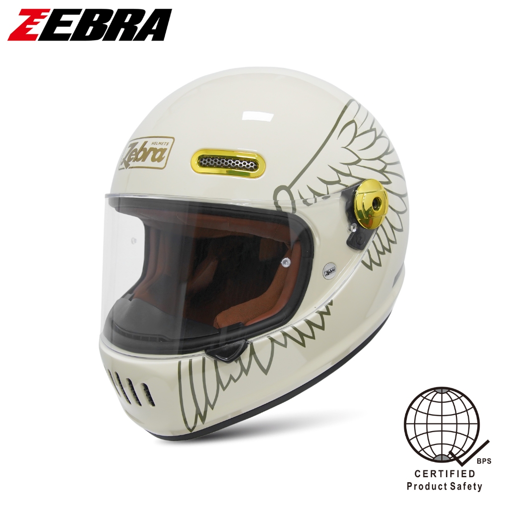 ZEBRA 577 Vertuoso Fly Retro Style Full Face Helmet | Shopee Philippines