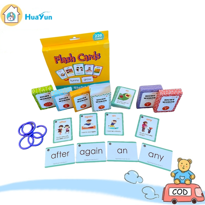 Early Childhood Education 220 English High-frequency Word Flash Cards ...