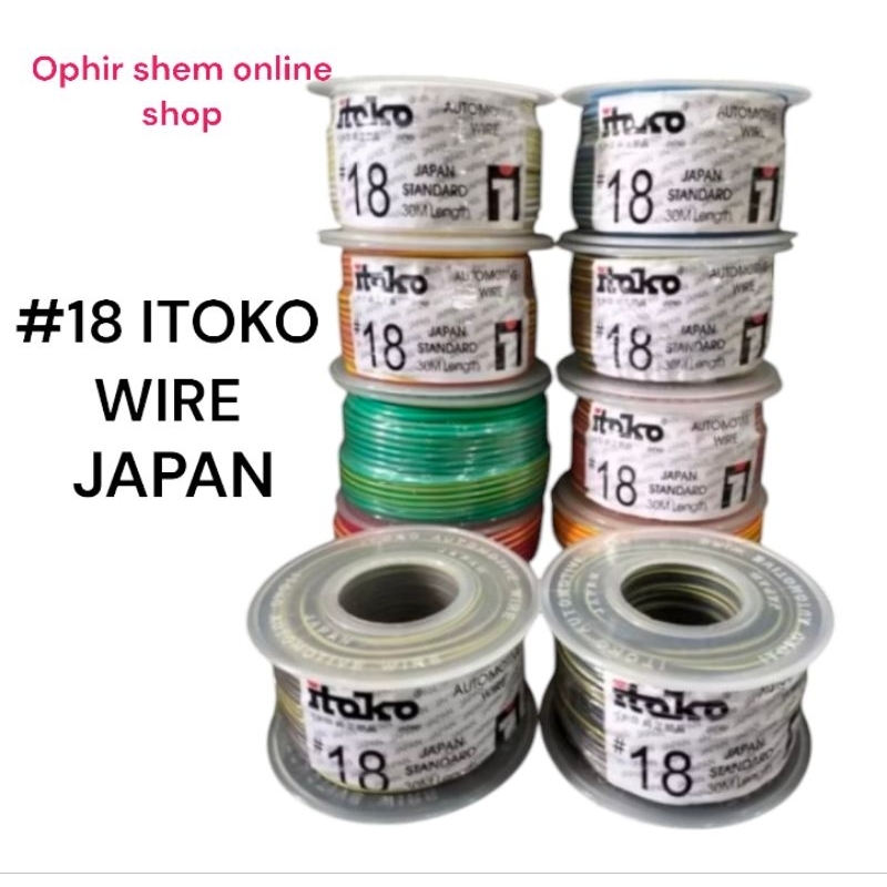 #18 Itoko Auto Wire Japan Automotive Wire 30M Lenght 1roll Japan Quality | Shopee Philippines