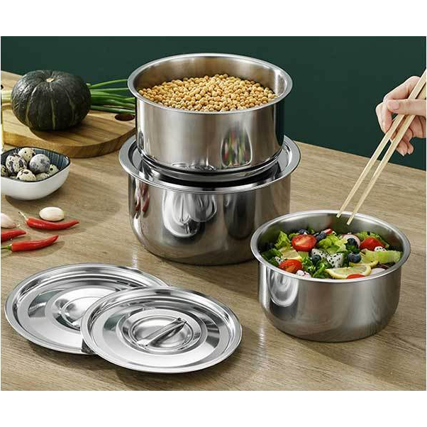 16/18/20/22/24cm 5 piece stainless steel soup pot set cookware set ...