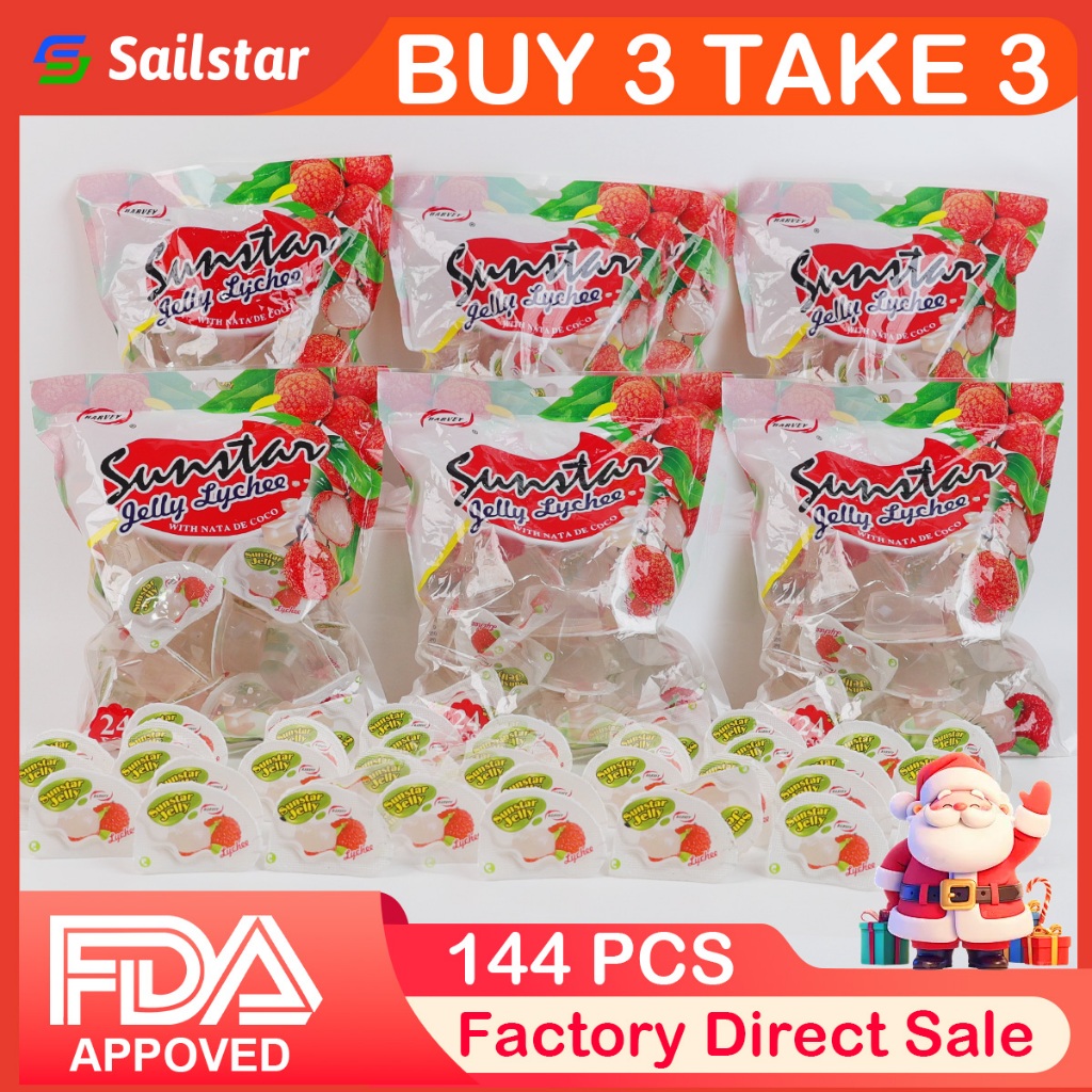 Buy 3 Take 3 Sailstar Jelly Lychee Pudding Fruit Flavour Pudding Sweet ...
