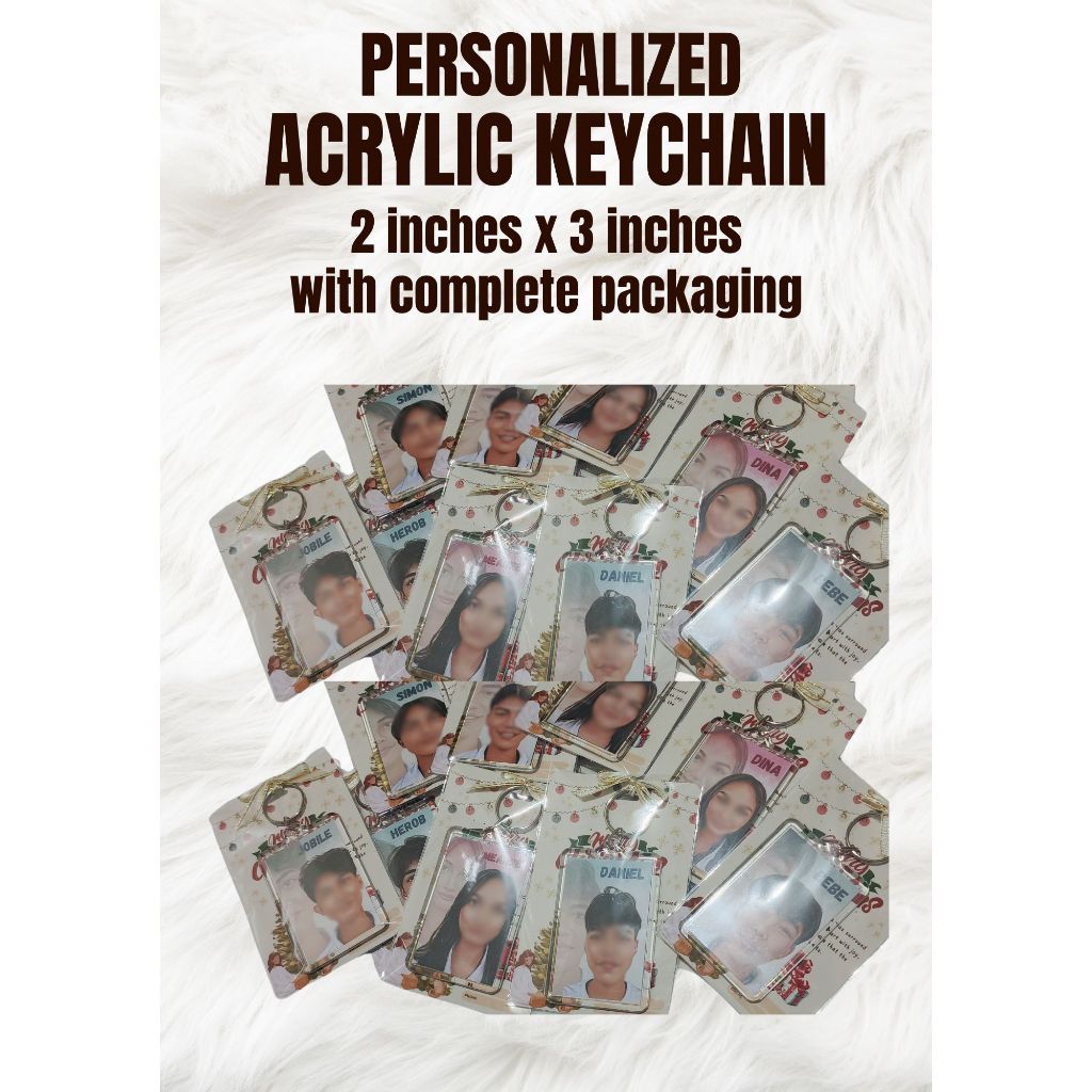 PERSONALIZED RECTANGULAR ACRYLIC KEYCHAIN (2 inches x 3 inches ...