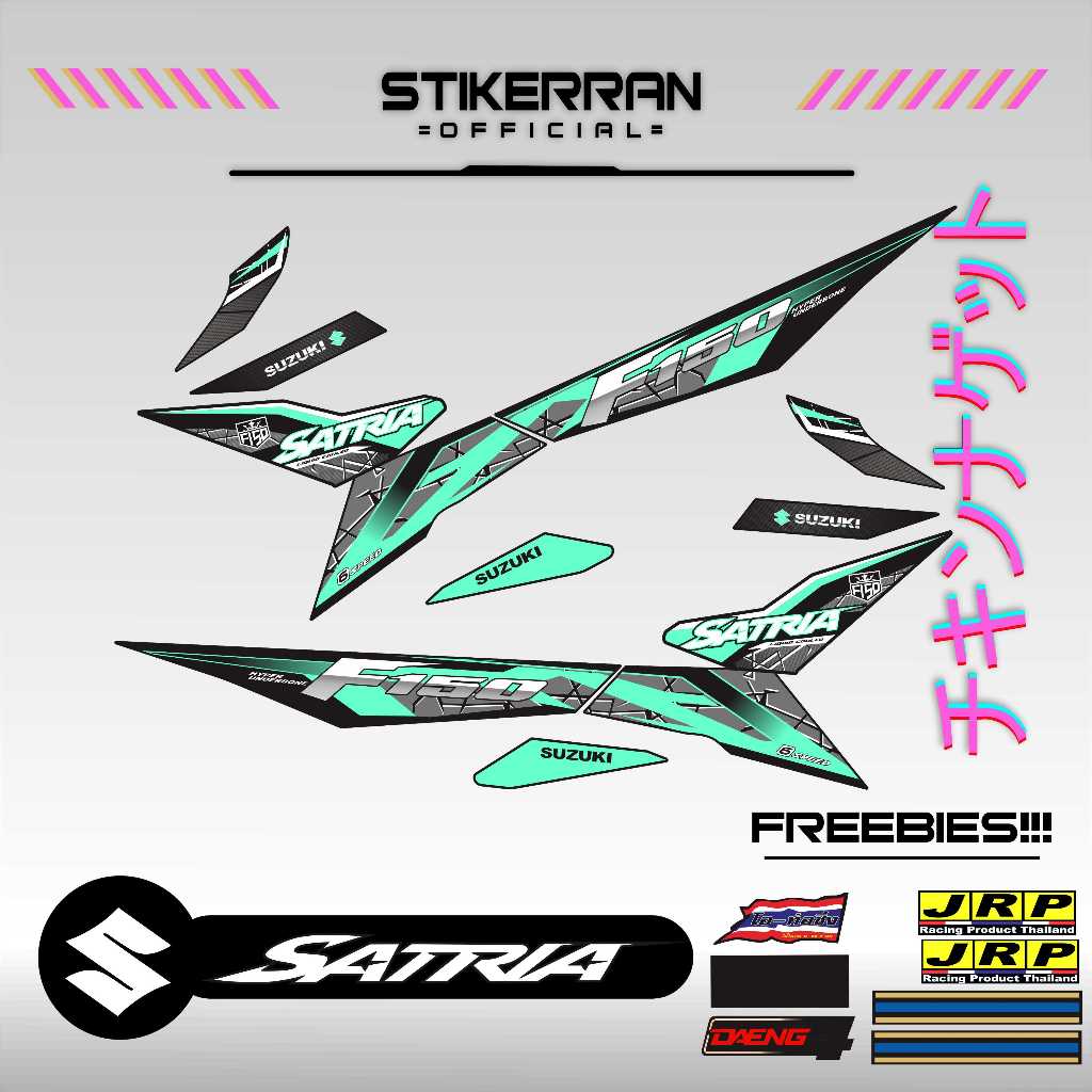 SUZUKI RAIDER 150FI SATRIA LINE CARBON DESIGN DECALS | Shopee Philippines