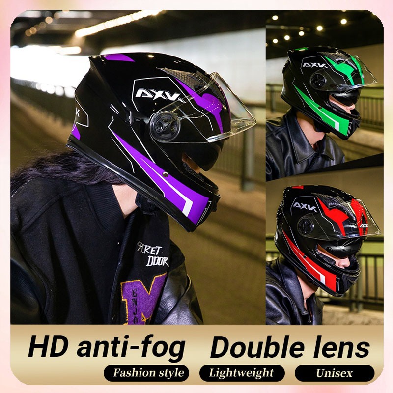 KLDF AXK 557 Double Lens Helmet Full Face for Motorcycle Men and Women ...