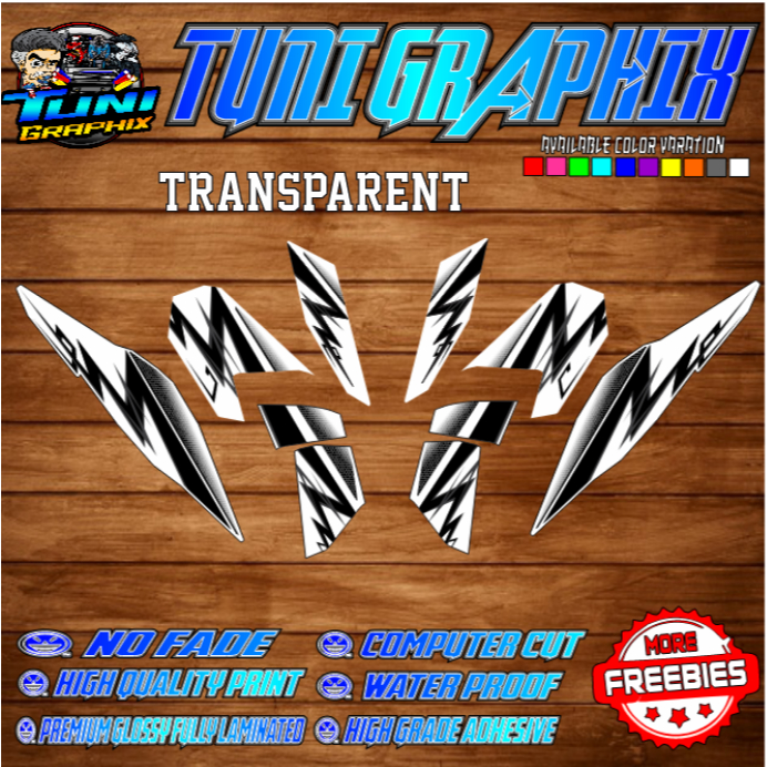 CLICK 125i V3 / V4 NEW LIGHTNING STRIKE DECALS WHITE SERIES | Shopee ...