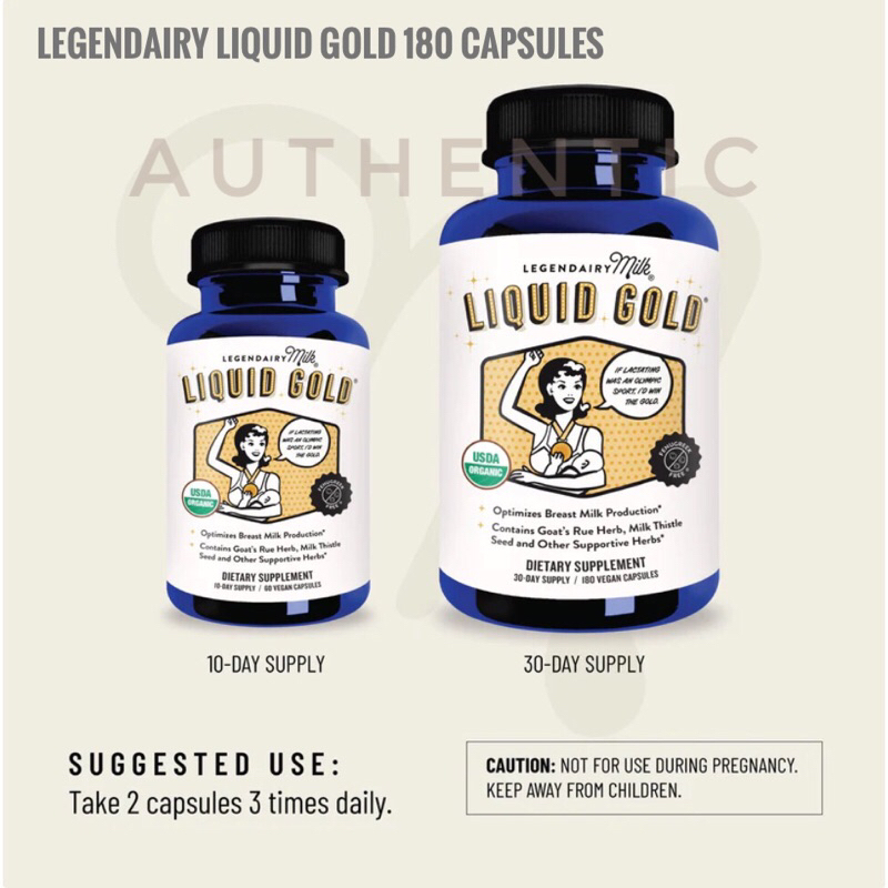 Legendairy Milk Liquid Gold Lactation Breastfeeding Supplement 180 ...