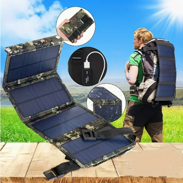 Portable 20W/30W Solar Panel for Camping, Emergency, and Direct Device ...