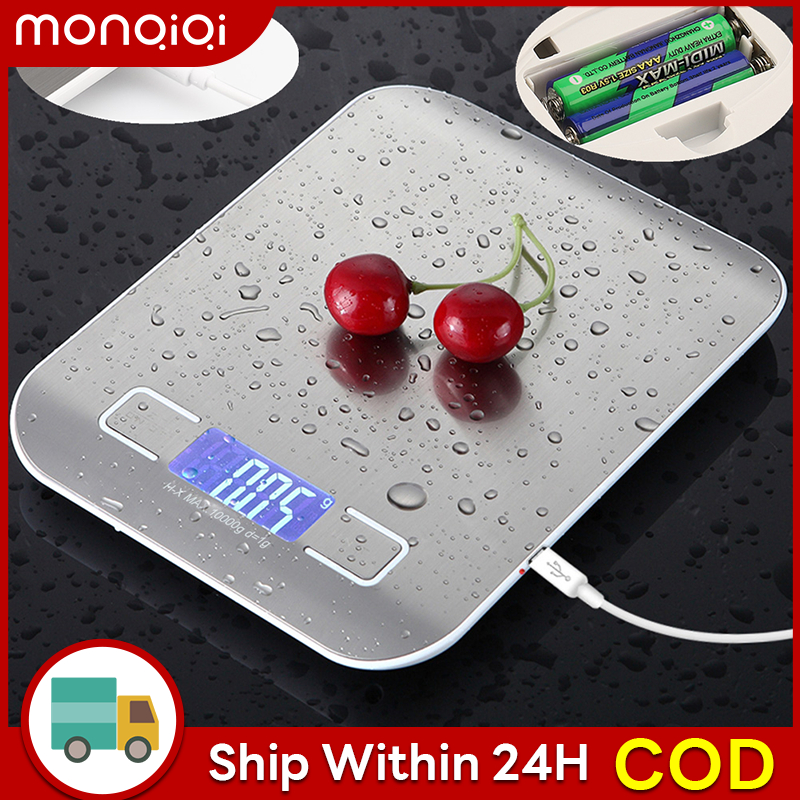 Stainless Steel Digital Kitchen Scales 10kg/5kg Electronic Precision Food Diet scale for Cooking ...
