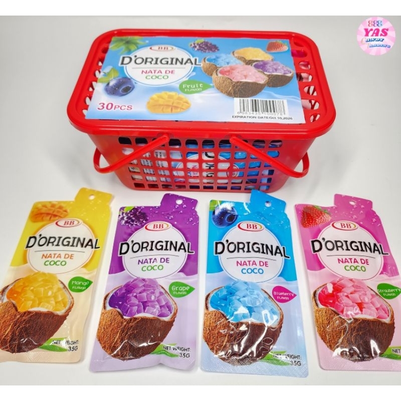 30pcs D' ORIGINAL NATA DE COCO FRUIT FLAVOR/ loot bag fillers / paninda ...