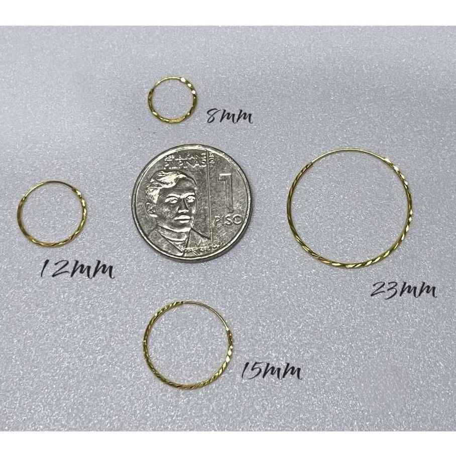 ♥️COD ♥️PAWNABLE 18k Saudi Gold 8mm 10mm 12mm 15mm 20mm 23mm Diacut ...