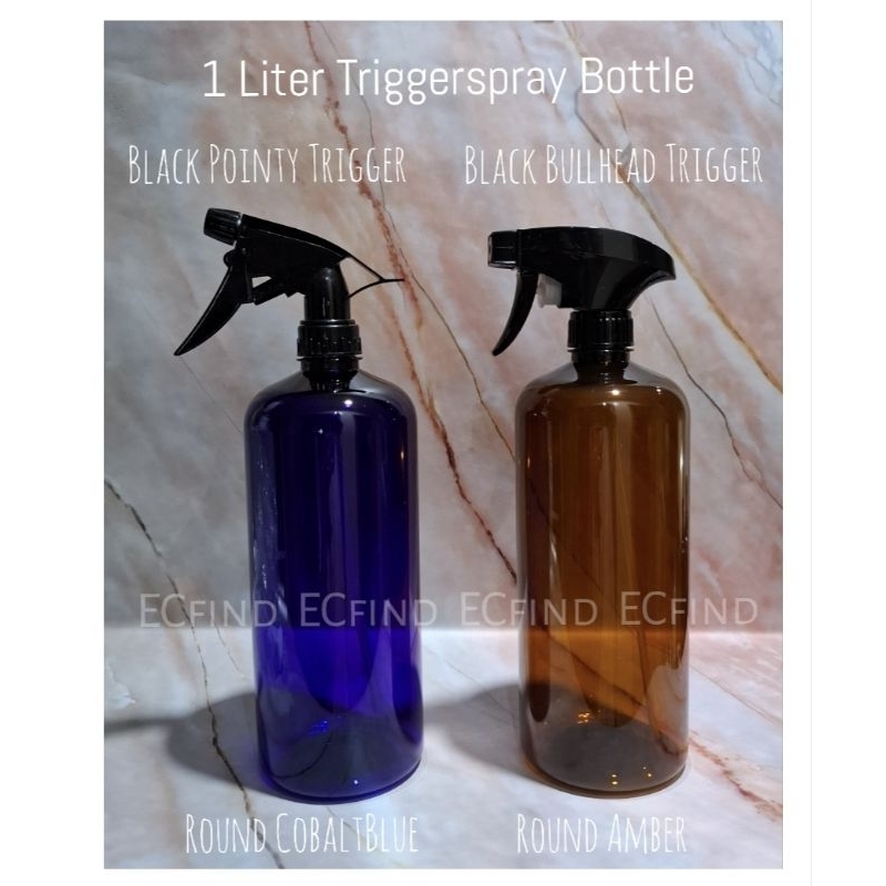 Plastic 1liter Trigger Spray Bottle Empty Sprayer PET 1 liter Round or ...