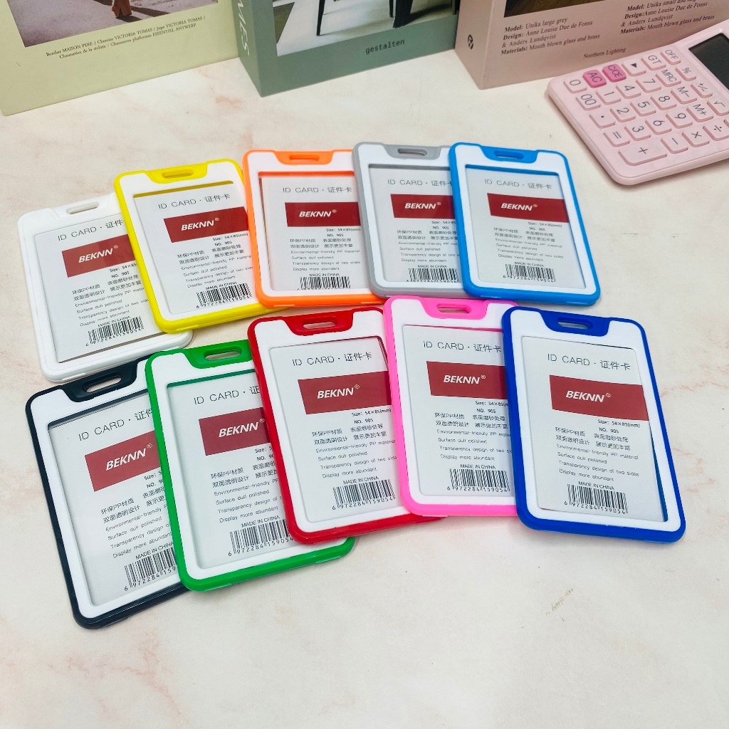 BEKNN Double Color Plastic ID Card Holder Case colorful #905 | Shopee ...
