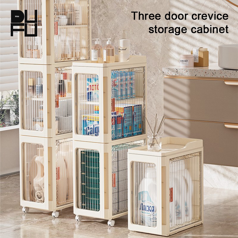 DUFU Gap Plastic Storage Drawer Cabinet With Wheels Kitchen/Bathroom ...