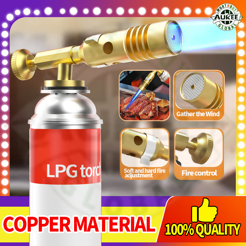Gas Flame Gun Multi-purpose Torch Brass Gas Butane Flamethrower Welding ...