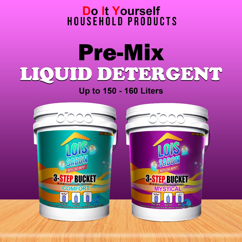 LOIS BIG 3 STEP BUCKET LIQUID DETERGENT 150-160L, DIY LAUNDRY CLEANER ...