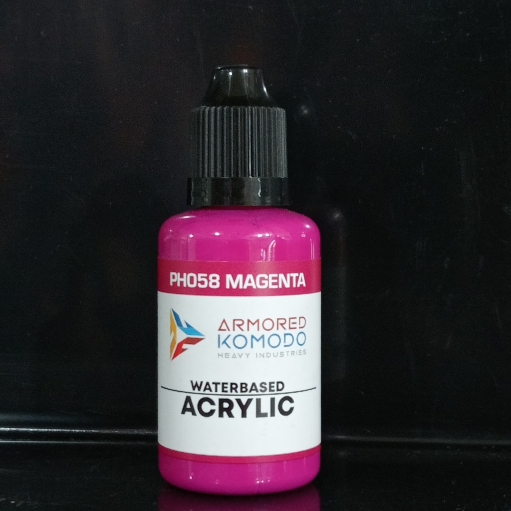 Armored Komodo Heavy Industries PH058 Magenta 30 ml Waterbased Acrylics Paint Basic Solid Color ...