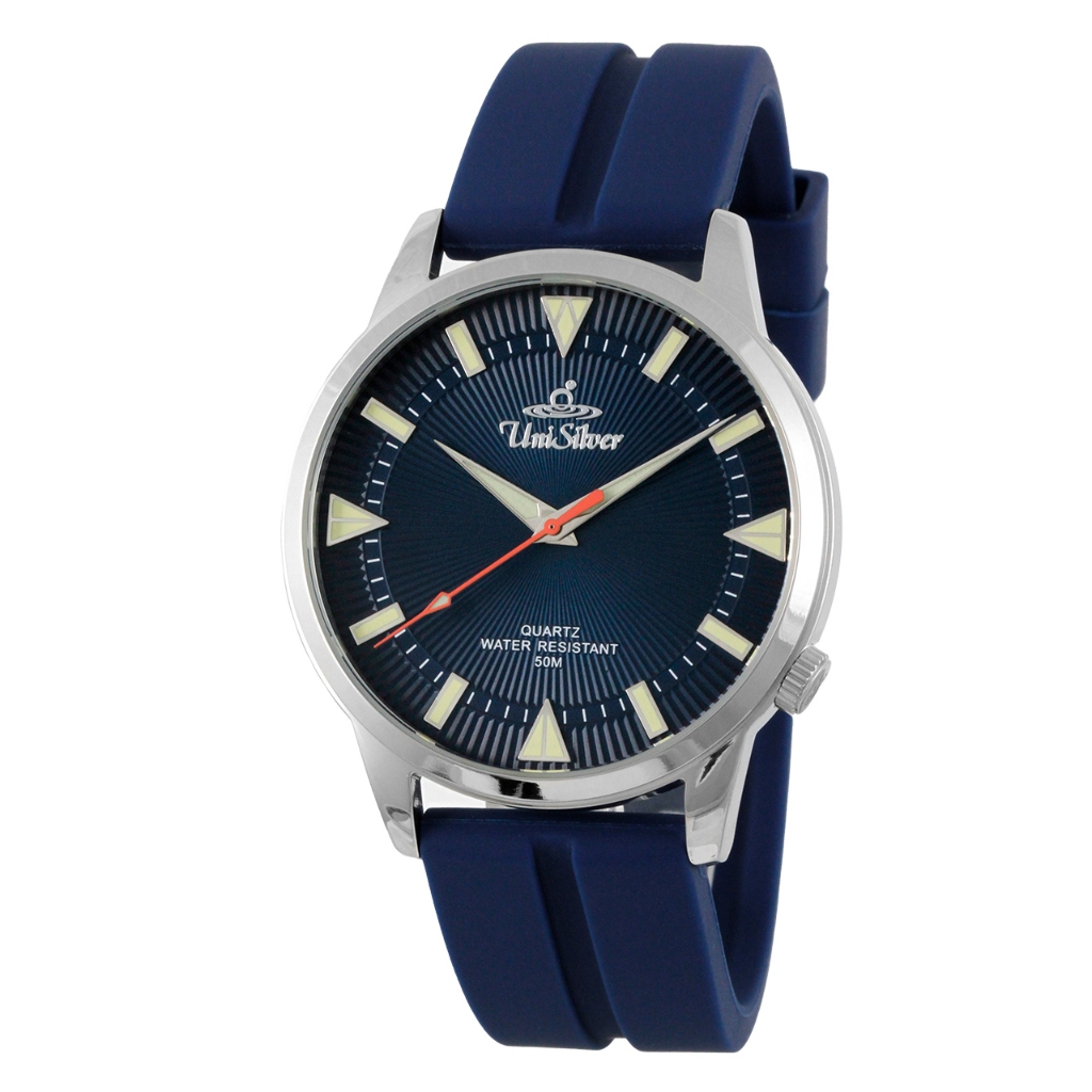UniSilver TIME Men's Navy Blue Analog Rubber watch KW4880-1113 | Shopee ...