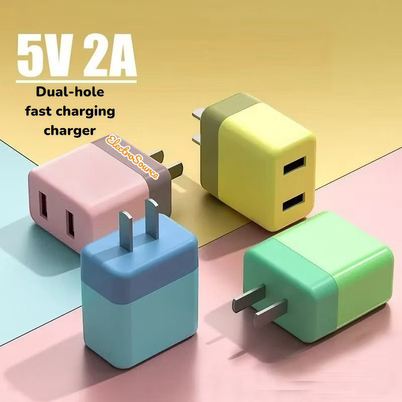 Original Universal 5V/2A Dual Port Usb Charger Plug 65w Fast Charge ...