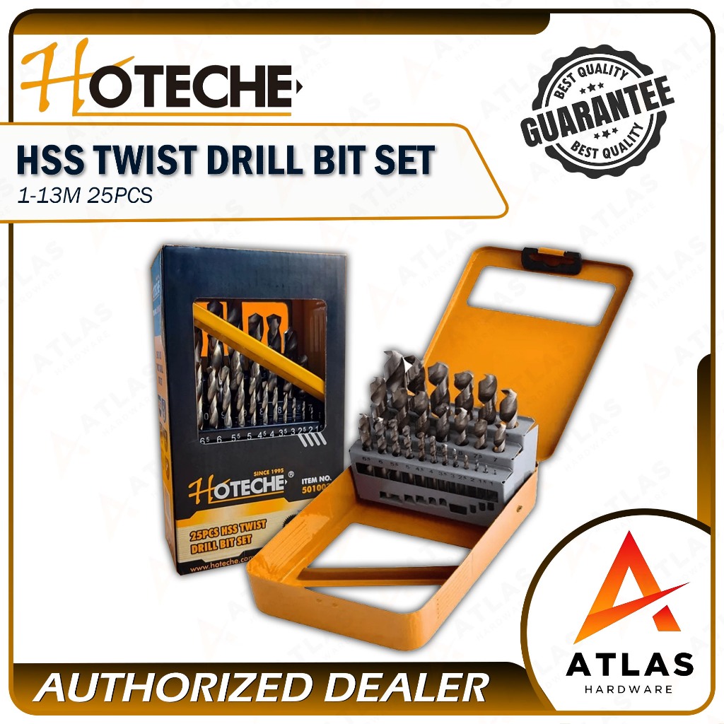 Hoteche 25pcs HSS Twist Drill Bit Set | Shopee Philippines