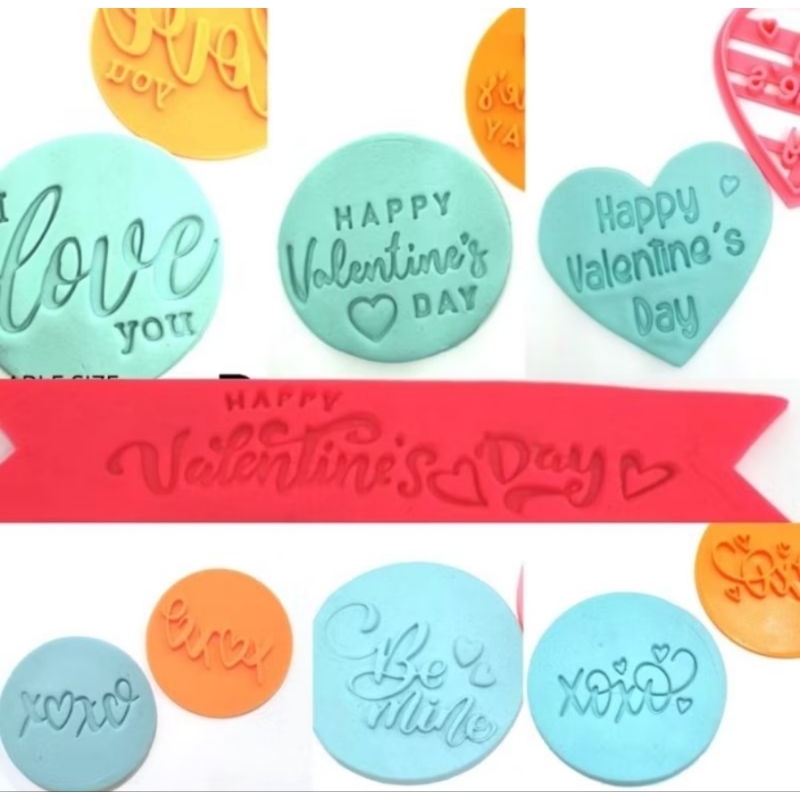 Happy Valentines Day Fondant Cookie Stamp and Embossed | Shopee Philippines