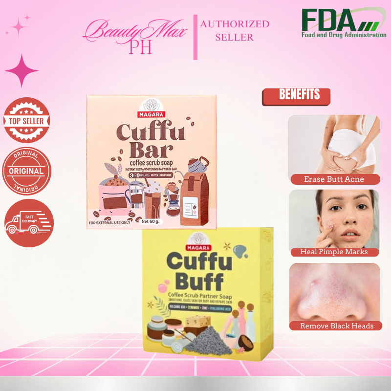 Magara Skin Cuffu Bar 3in1 Scrub Soap & Cuffu Buff 60g | Shopee Philippines
