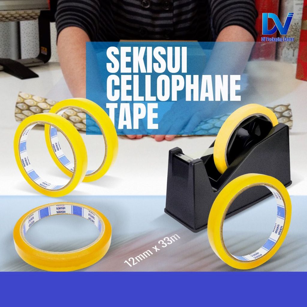 Sekisui Cellophane Tape 12mm x 33m (1roll) | Shopee Philippines