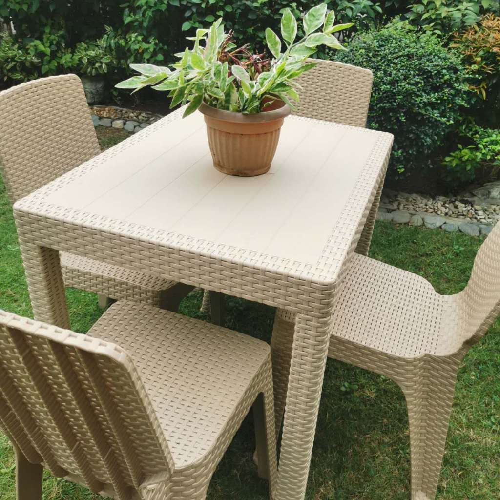 RATTAN DINING & OFFICE TABLE RECTANGULAR HIGH & LOW RATTAN DESIGN TABLE ...